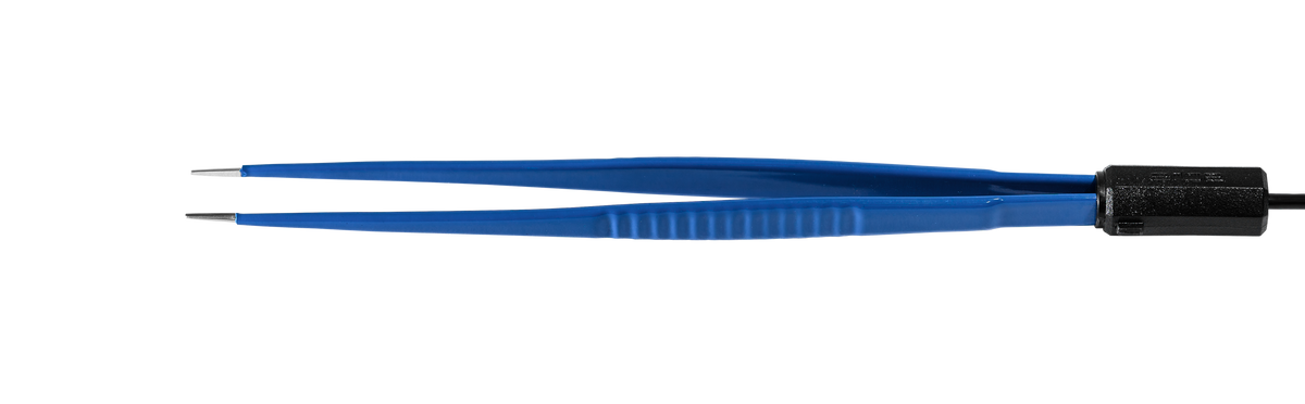 Bipolar forceps, single-use, straight, tip 1 mm, length 190 mm with co ...